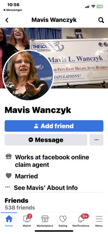 Mavis wanczyk | 2 reports | 3 comments