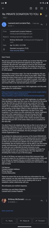 Leonard and Lorraine Padavan | 3 reports | 8 comments