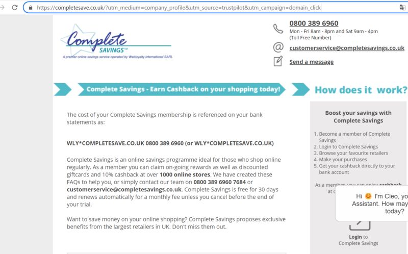 completesave.co.uk | Fraudulent website
