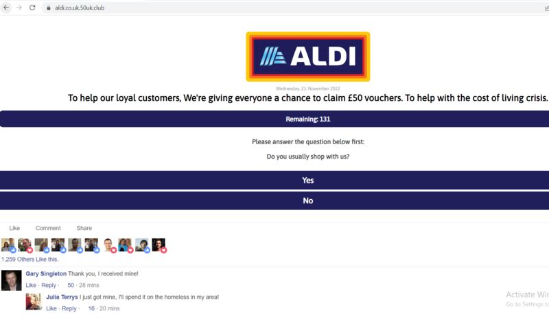 Aldi | Social Media Scam