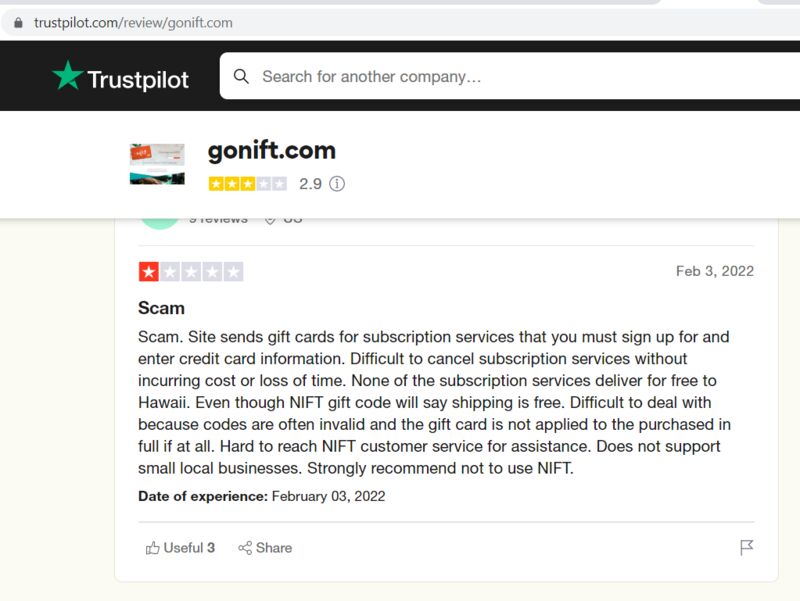 Gonift.com | Members@gonift.com | Gonift | 1 report
