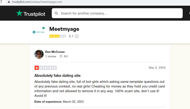 Meetmyage.com | 2 reports | 5 comments
