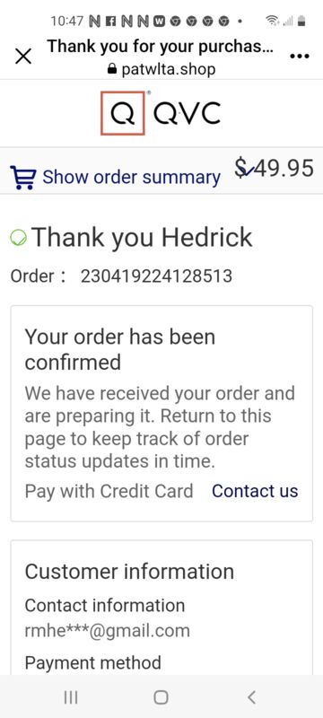 Info@nrtruc.store | QVC Outlet | 1 report