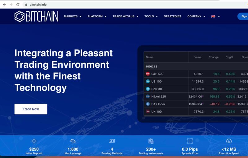 Bitchain.info | Webtrader.bitchaininfo.cc/ bitchain-support.com | 1 report