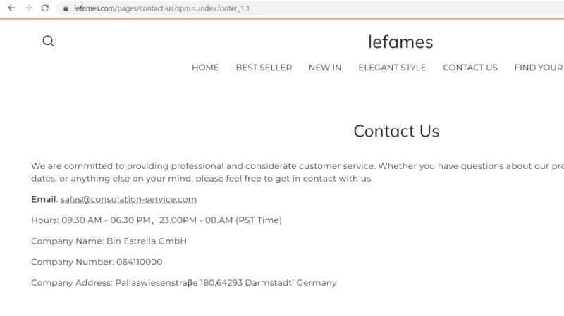Lefames.com | Sales@consulation-service.com | Lefames | 1 report | 2 ...