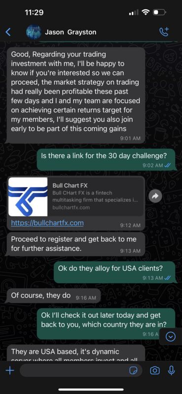 Bullchartfx.com | (770) 764-1950 | Jason Grayston | 1 report | 1 comment