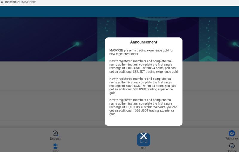 Maxcoin.club | 2 reports | 1 comment