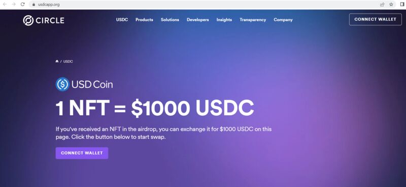 Usdcapp.org | Circle USDC NFT Airdrop | 1 report