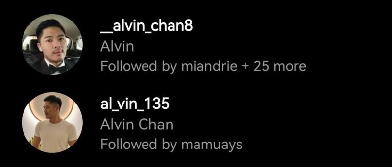 Instagram.com | 4677 3227 | Alvin Chan | 1 report