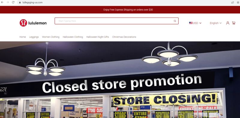 Lullegsging-us.com | Lullegsgingus@sghjk.com | Lululemon | 1 report