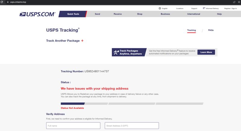 Usps.cntasms.top | +1639064817916 | USPS | 1 report