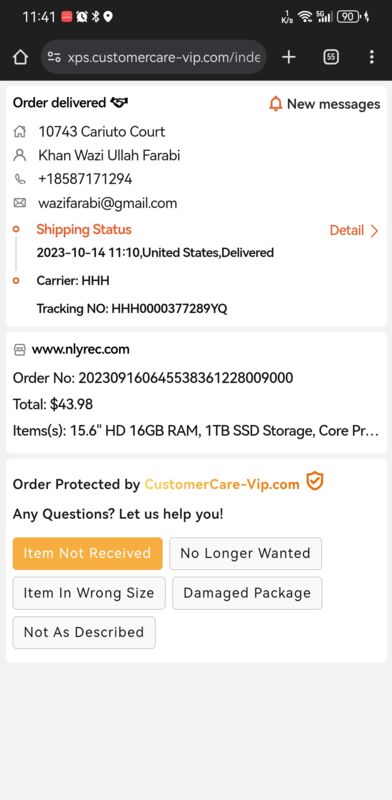 Xps.customercare-vip.com | 1 report