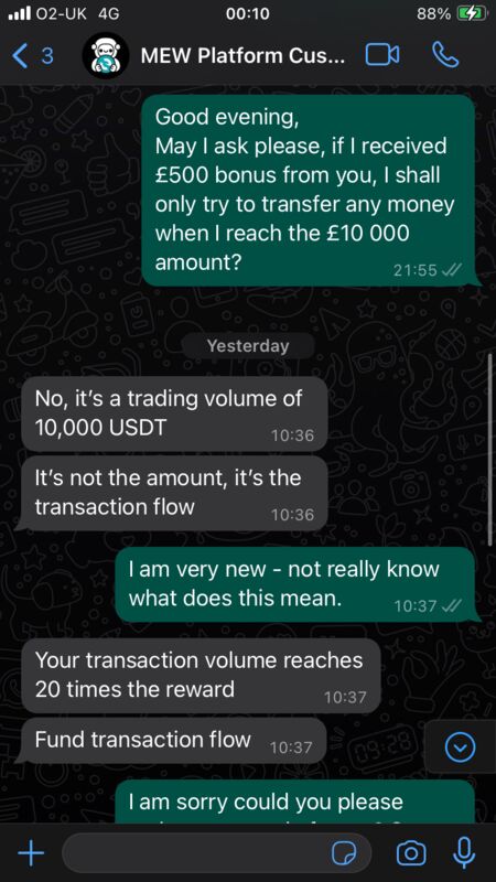 Myether.exchange | 1 report