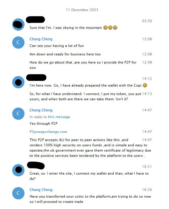 P2pswapxchange.com | Chang Cheng | 1 report