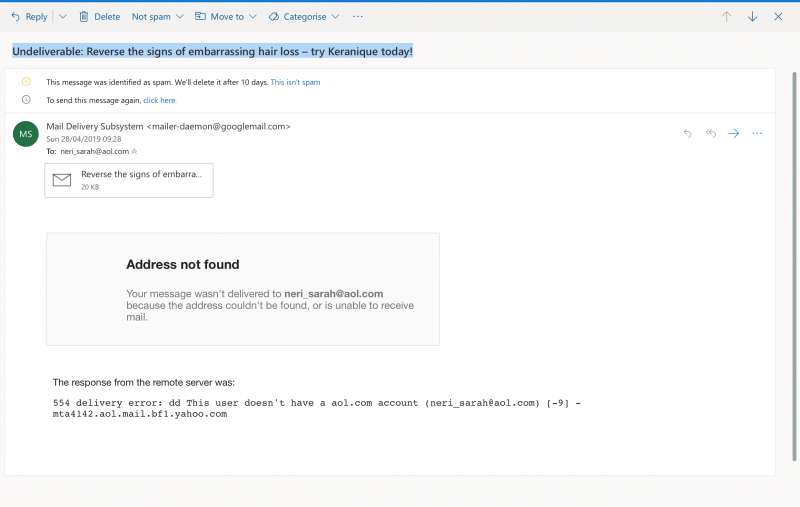 Mailer-daemon@googlemail.com | 6 reports | 10 comments