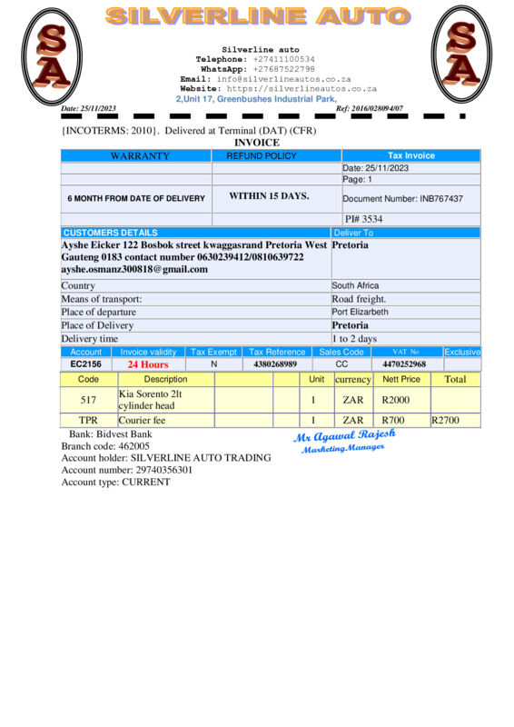 Silverlineautos.co.za | Info@silverlineauto.co.za | 068 752 2798 ...