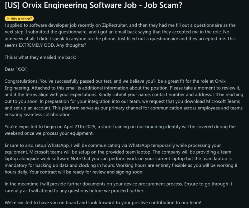 Orvixengr.com | Orvix Engineering | 1 report | 1 comment